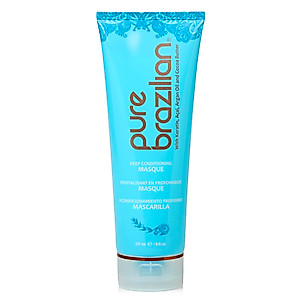 Pure Brazilian Deep Conditioning Masque with Brazilian Keratin, Acai & Arginine, Deep Conditioner Hair Treatment, 8 Fl Oz