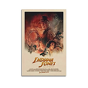 Movie Indiana Jones Poster and The Dial of Destiny Movie Poster (16"x24"UnFramed)