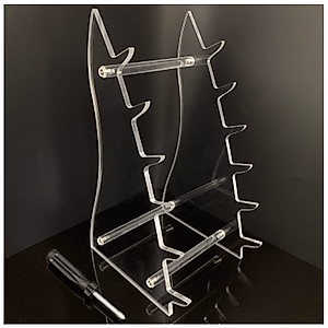 KAFENDA - Acrylic Knife Display Stand, Knife Set With Acrylic Stand, Holds 6 Knives, Pocket Knife, Folding Knife…