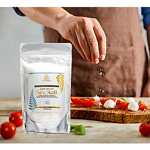 TURNER Flaky Sea Salt, 8.8 ounces of Premium Gourmet Sea Salt Flakes from New Zealand, 80 Minerals & Trace Elements, 100% All-Natural, Solar & Wind Harvested Salt, No Microplastics, 1 Pouch