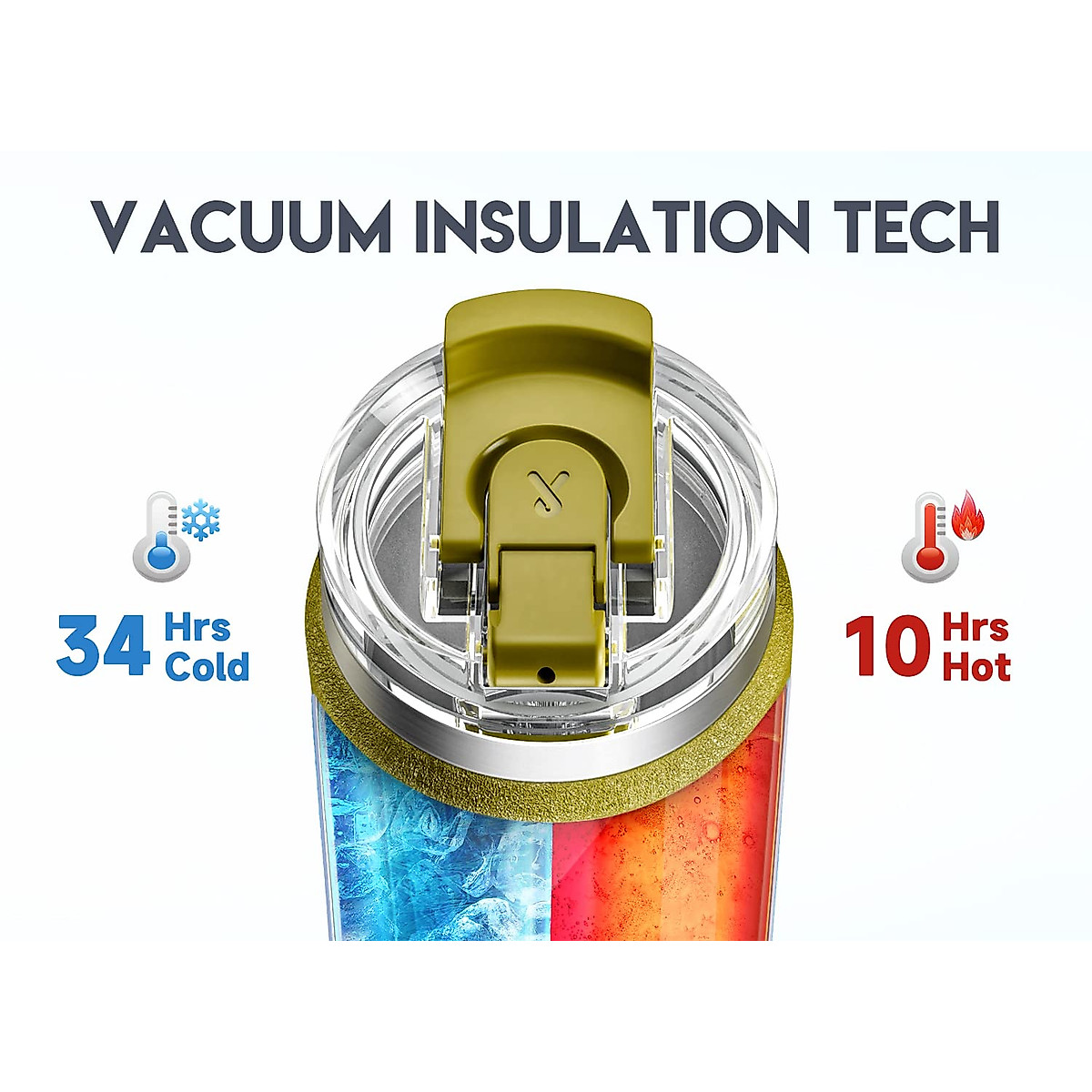 Meoky 40oz Tumbler with Handle, Stainless Steel Travel Mug with 2-in-1 Straw and Sip Lid, Vacuum Insulated Coffee Mug, 100% Leak Proof, Keeps Cold for 34 Hours or Hot for 10 Hours (Forest)