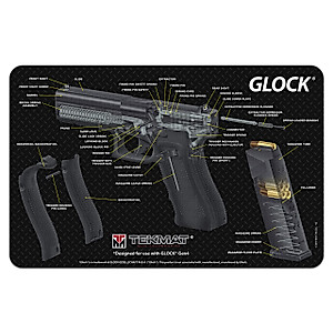 TekMat Glock Cut Away Mat, Black, One Size, TEK-R17-GLOCK-CA