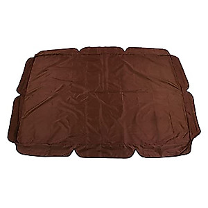 Swing Canopy Replacement, 4 Reinforced Straps Outdoor Swing Canopy Cover 420D Oxford Windproof Fabric for Backyard Coffee