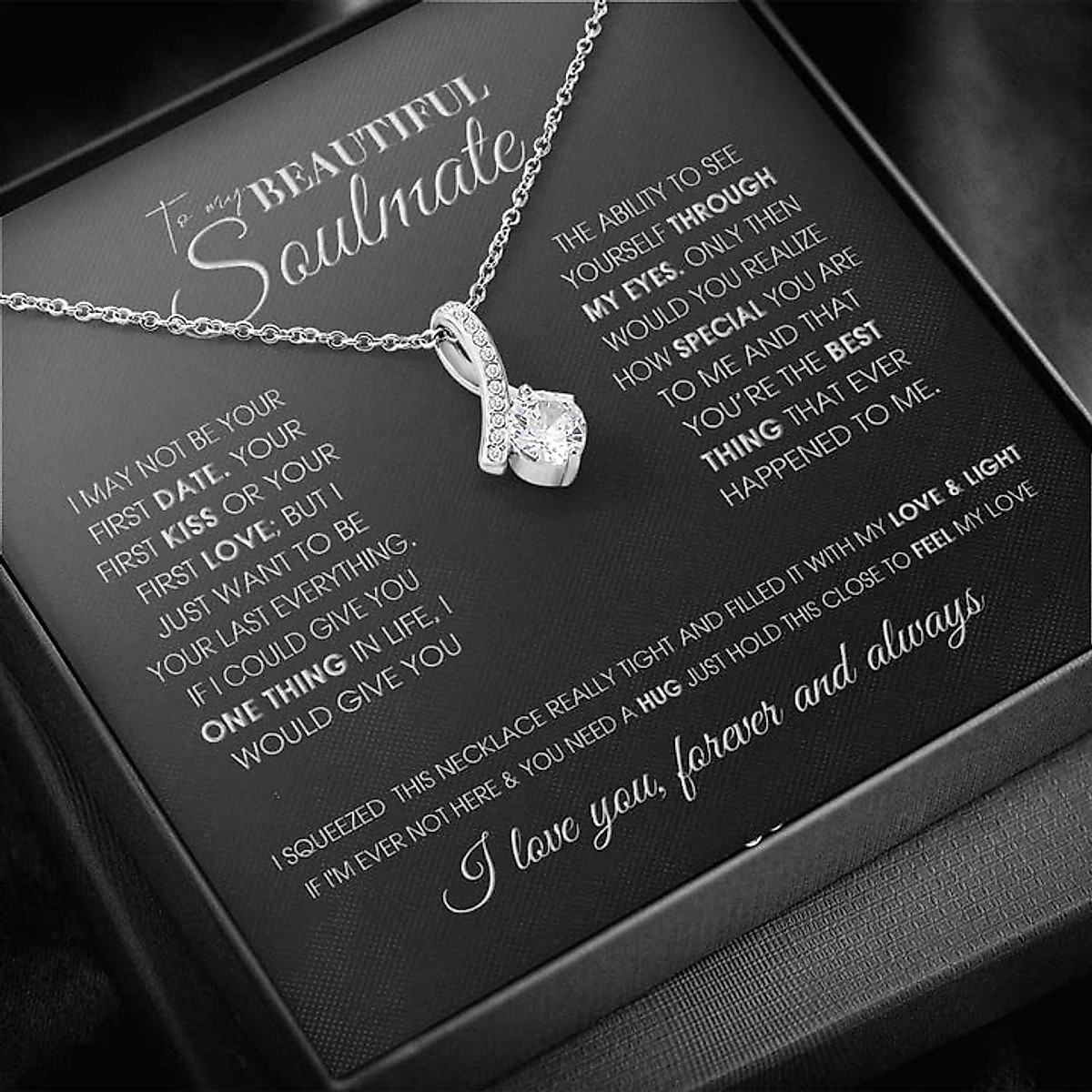 Fa Gifts to My Future Wife Necklace, to my Wife, Necklaces For Wife From Husband With Message Card and Gift Box, Necklace For Girlfriend (Alluring Beauty Necklace)