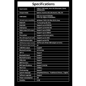 S.M.S.L SD-9 MQA Full Decoding Bluetooth 4.0 HiFi Network Music Player SD9 Support DSD, WAV APE,FLAC AIFF, MP3 Desktop Player