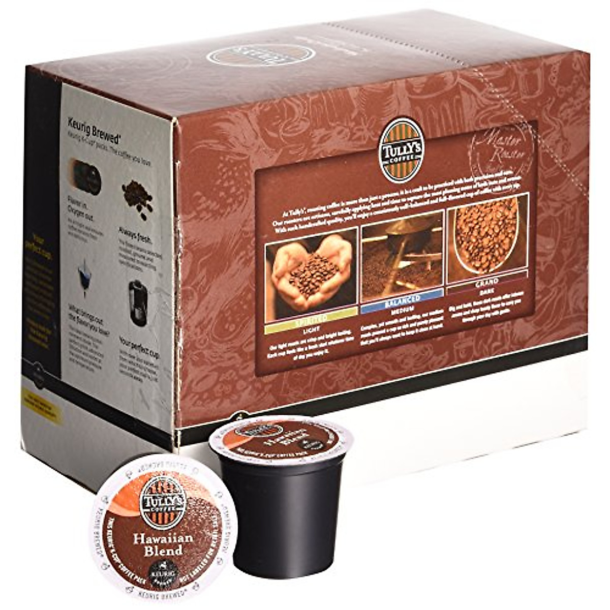 48 Count - Tully's Coffee Hawaiian Blend Coffee K Cup For KEURIG Brewers