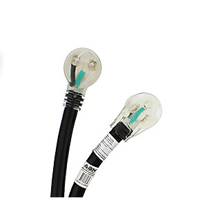 ABN Welding Cable 25ft 8 AWG 40A with Lighted Receptacle and STW Jacket