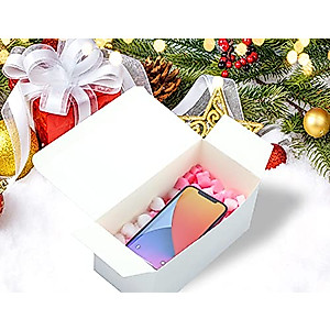HUAPRINT White Gift Box with Lids 9x4.5x4.5inch,24pcs Paper Gift Box for Presents,Birthday,Bridesmaid Proposal,Groomsmen Engagements,Baby Showers,Christmas,Wedding Party Favor,Cupcake,Crafting,Holidays