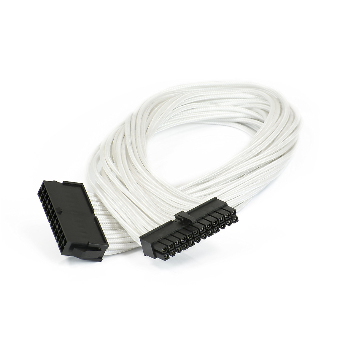 Phanteks 24 Pin M/B Premium Sleeved Extension Cable 19.68" Length, White (PH-CB24P_WT)