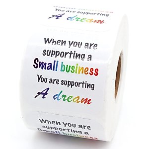 Littlefa When You are Supporting A Small Business You are Supporting A Dream Business Stickers, Thank You Stickers,Handmade Stickers,Small Business Stickers, Envelopes Stickers 500 PCS