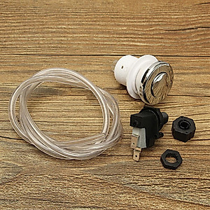 Xinbalove Toilet Tank Button On/Off Push Button Switch Jetted Jet Bath Hot Tub Spa Hose Air Pool 1m Hose Air Pressure Switch Rated at 16amp 125-250V Push Button Toilet Tank Button Replacement