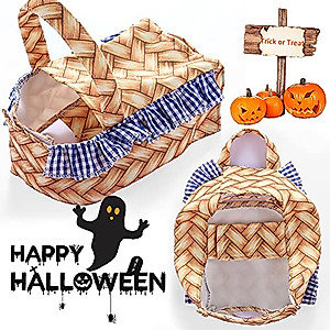 Basket Dog Costume Halloween Costumes for Small Medium Dogs, Dog Basket Costume Dog Halloween Costumes Pet Halloween Basket Costume for Halloween Christmas Birthday Party