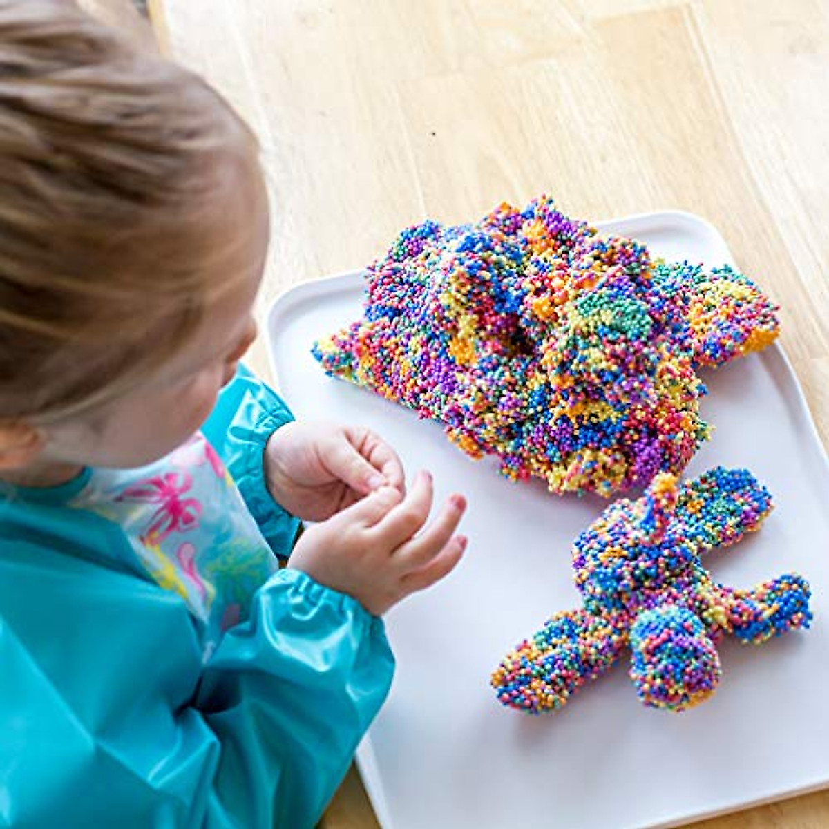 green sprouts Easy-wear Long Sleeve Bib | Waterproof Protection | Flipped Pocket, Soft Material, Easy Clean Smock