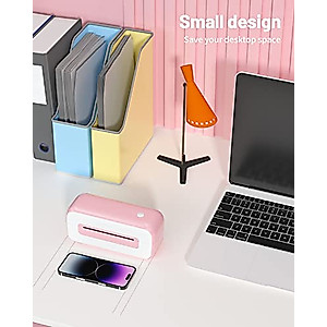 Pink Label Printer - Thermal Label Printer for Shipping Packages & Small Busines, Shipping Label Printer, Thermal Printer Compatible with Amazon Shopify Etsy Ebay FedEx USPS