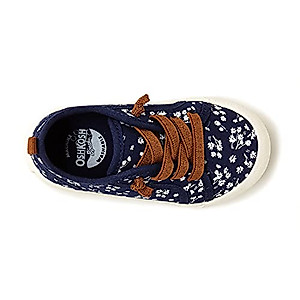 OshKosh B'Gosh Girls Salt Casual Shoe, Navy/Tan, 8 Toddler