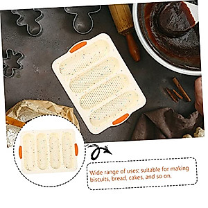 KICHOUSE Silicone Mold Toast Oven Ice Cube Candy Stainless Steel Roasting Pan Sourdough Silicone French Bread Pan Perforated Baking Form French Bread Baking Pan Kitchen Utensil