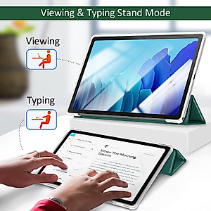 Galaxy Tab A7 Case 10.4 Inch (SM-T500 T503 T505 T507), Protective Stand Case Clear Hard Shell Cover for 10.4 Inch Samsung Tab A7 Tablet 2020 - Green
