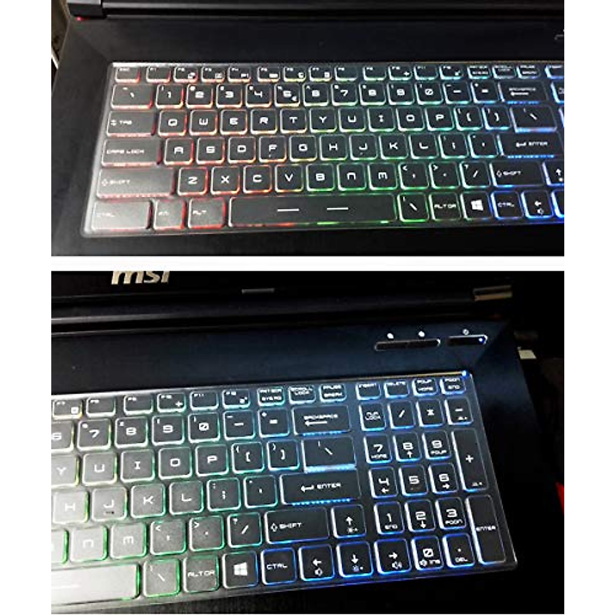 Clear Keyboard Cover Compatible for 15.6 inch MSI Gaming Laptop GS70 GP62 GL62M GT62VR GF62VR GE63VR GS63VR WS60 WS63VR, 17.3 inch MSI GL72M GF72VR GV72 GP72 GS73 GS73VR GT73VR GE72 GV72 GT72