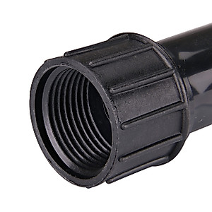 Raindrip 321G00UB Compression Swivel Adaptor with Washer Connects 1/2 Inch Tubing or Dripline to, 3/4 Inch MPT Pipe, Black