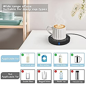 Coffee Mug Warmer, Mug Warmer for Desk with Gravity Switch Suitable for Home and Office Use, Cup Warmer for Coffee, Milk and Tea, Gift, Candle Warmer