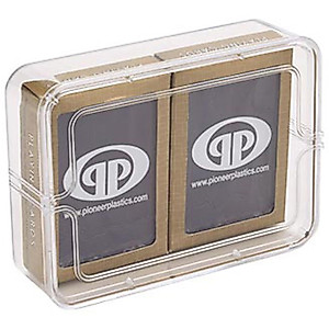 Pioneer Plastics 030C Clear Small Rectangular Plastic Container, 5.4375" W x 4" D x 1.5" H, Pack of 4