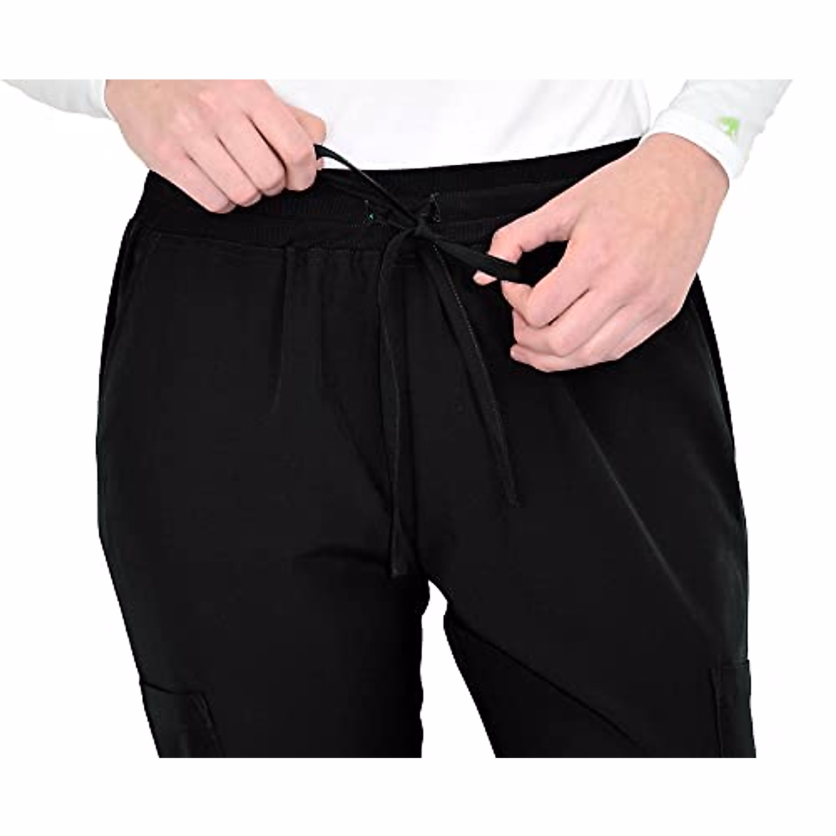 GT Performance Women's Medical Nursing Jogger Scrub Pant Black-Medium