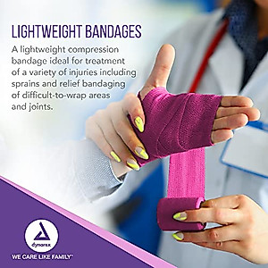 Dynarex 3297 Sensi-Wrap Self-Adherent Bandage Roll, Purple, 2" x 5 yds Size, 180" Length, 2" Width, Pack of 36