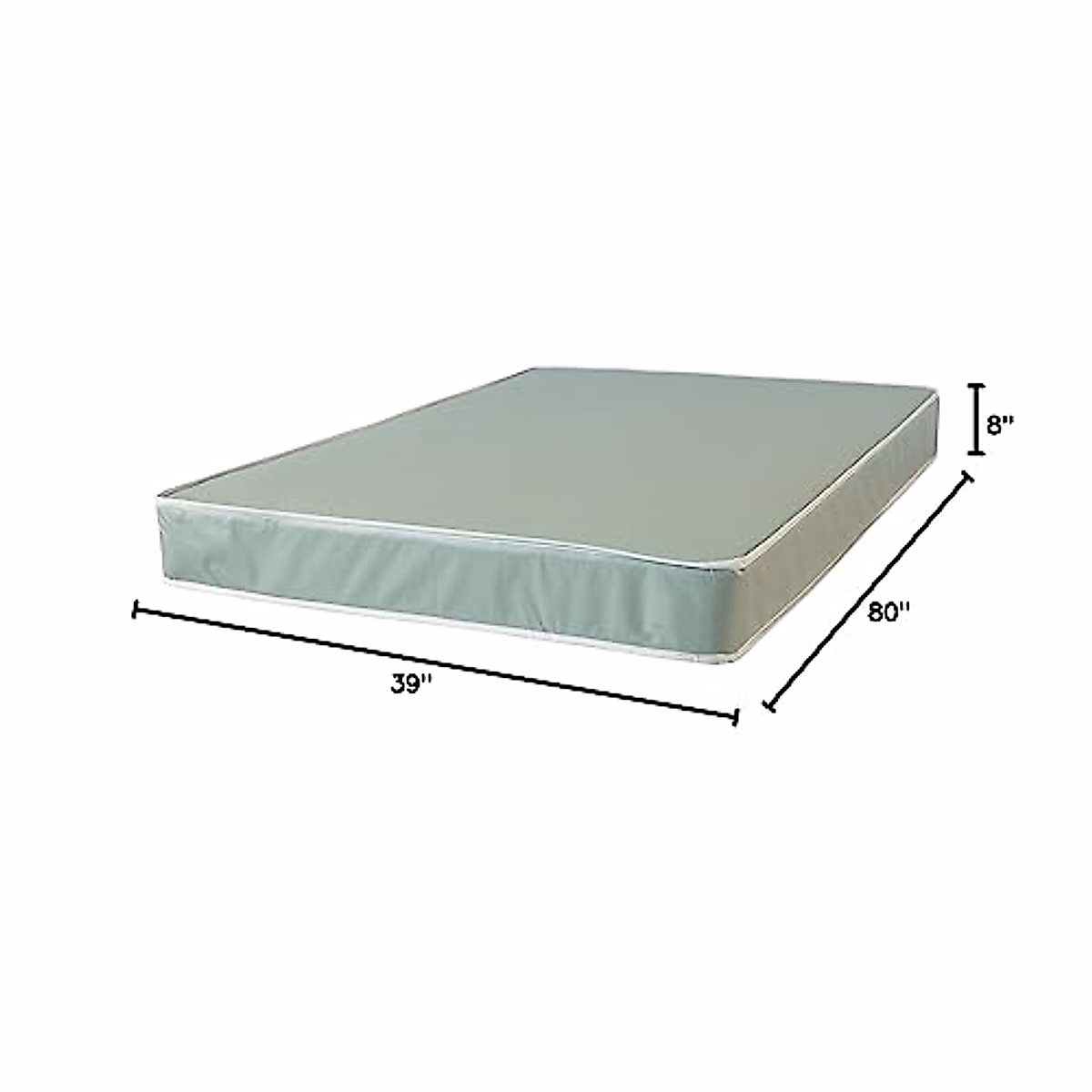 Mattress Comfort, 8-Inch Firm Double Sided Tight top Waterproof Vinyl Innerspring Mattress, Twin XL