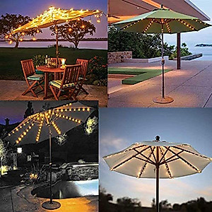 ZNYCYE Solar Umbrella Lights,Patio Umbrella Lights Outdoor With 8 Modes 3V Solar Panel Clip 112 Led Outdoor Waterproof Umbrella Solar Lights for Beach Deck Garden Camping Tents Party Decoration