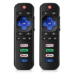(Pack of 2) Replaced Remote Control for TCL Roku TV/Hisense Roku/Onn Roku/Sharp Roku/Element Roku Westinghouse Roku/Philips Roku/Jvc Roku/Insignia Roku/RCA Roku Series Smart TVs