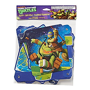 Teenage Mutant Ninja Turtles Birthday Party Banner, Party Supplies