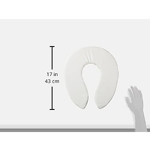 Essential Medical Supply Foam Padded Toilet Seat Cushion - 2" Height, Hook and Loop Attachment for Easy Installation, Washable Vinyl Cover - Added Cushion for The Toilet with Pressure Relief