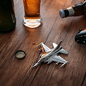 Airplane Bottle Opener Jet - Stainless Steel The Wine Savant - F16, F15, F18, F22 F35 Beer Bottle Opener, Fighter Jet Bottle Opener, Pilot Gifts, Military Veteran Gifts, Airplane Gifts, Aviation Gifts
