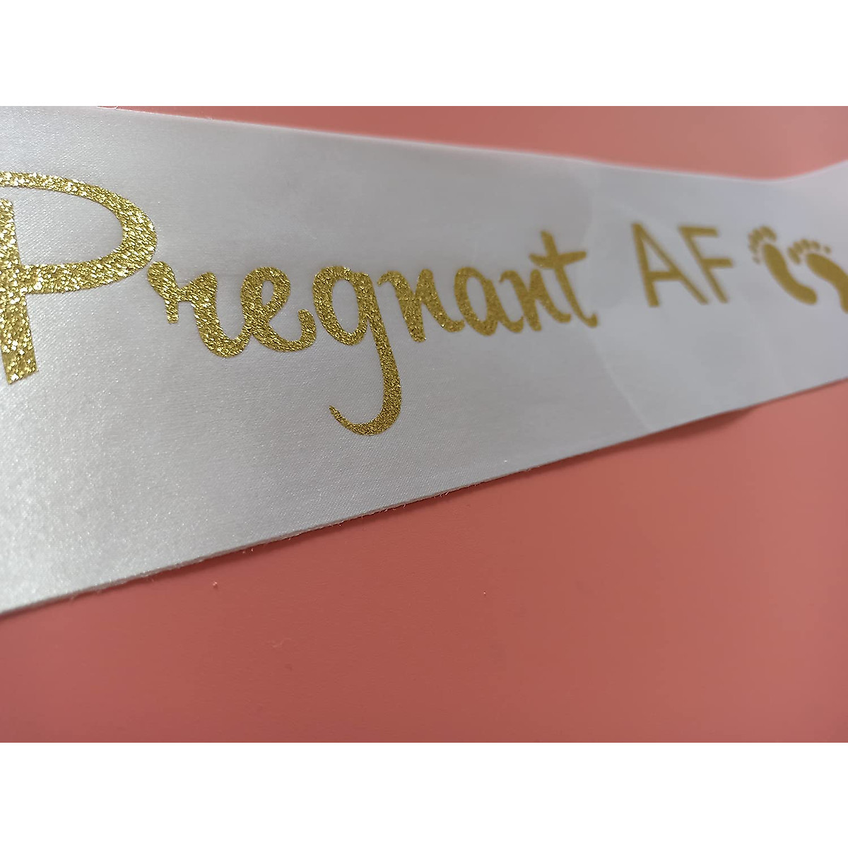 Mommy to Be Sash for Baby Shower, Pregnant AF Sash for New Baby Mama, Baby Gender Reveal Pregnancy Announcement Decorations, Newborn Party Gift Ideas for Sex Reveal Supplies, Future Mummy Gift