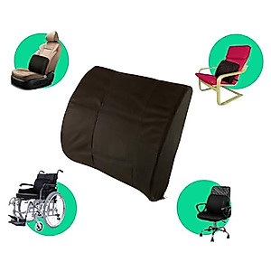 AmeriCan Goods Healthy Lumbar Support Pillow Lower Back Pain Contoured Foam Cushion for Car Office Home Computer Gaming Pillow for Back Pain Relief Improve Posture