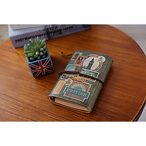 Leather Journal Notebook, MALEDEN Spiral Bound Traveler Notebook for Women Men Thanksgiving Refillable Daily Planner Sketchbook Diary with Zipper Pocket