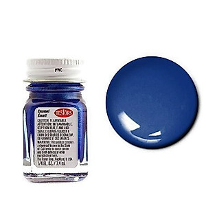 Testors Enamel Paint 1/4 ounce Gloss Artic Blue Metallic
