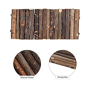 PINVNBY Guinea Pig Wooden Ladder Bridge Rabbits Hideout, House, Tunnel,Rodents Chew Toys for Bunny,Chinchillas,Hedgehogs,Ferrets,Rat and Small Animals-Extra Large(11.8 in X 20 in)