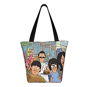 Bobs-Burgers Women's Tote Bag Large Capacity Shoulder Handbag For School Travel Beach Shopping Business Work