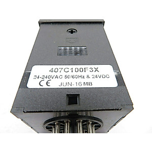 ATC 407C-100-F-3-X 1/16 DIN Multi-Mode Timer, 6 Dial-Selected Ranges, 24 to 240 VAC (50/60 Hz), 11-Pin On-Delay, Off-Delay, Standard