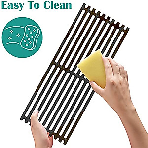 Cast Iron Grill Grates and Emitter Plates for Char-Broil Tru-Infrared 461210010, 463224611, 463241313, 463261709, 463262210, 466270610, 466270611, Original Part Number G526-0007-W1, G515-4700-W1