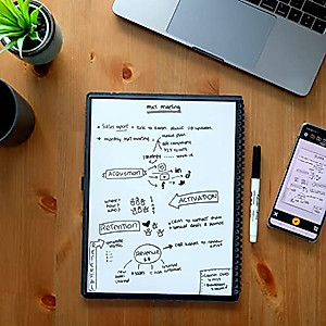 WIPEBOOK SMART REUSABLE SCAN NOTEBOOK - Smart Reusable Whiteboard Notebook - Ruled/Graph/Blank (8.5" x 11") with Expo Ultra Fine Dry Erase Marker | Ideal For Note-Taking & Doodling Charts | 8.5" x 11"