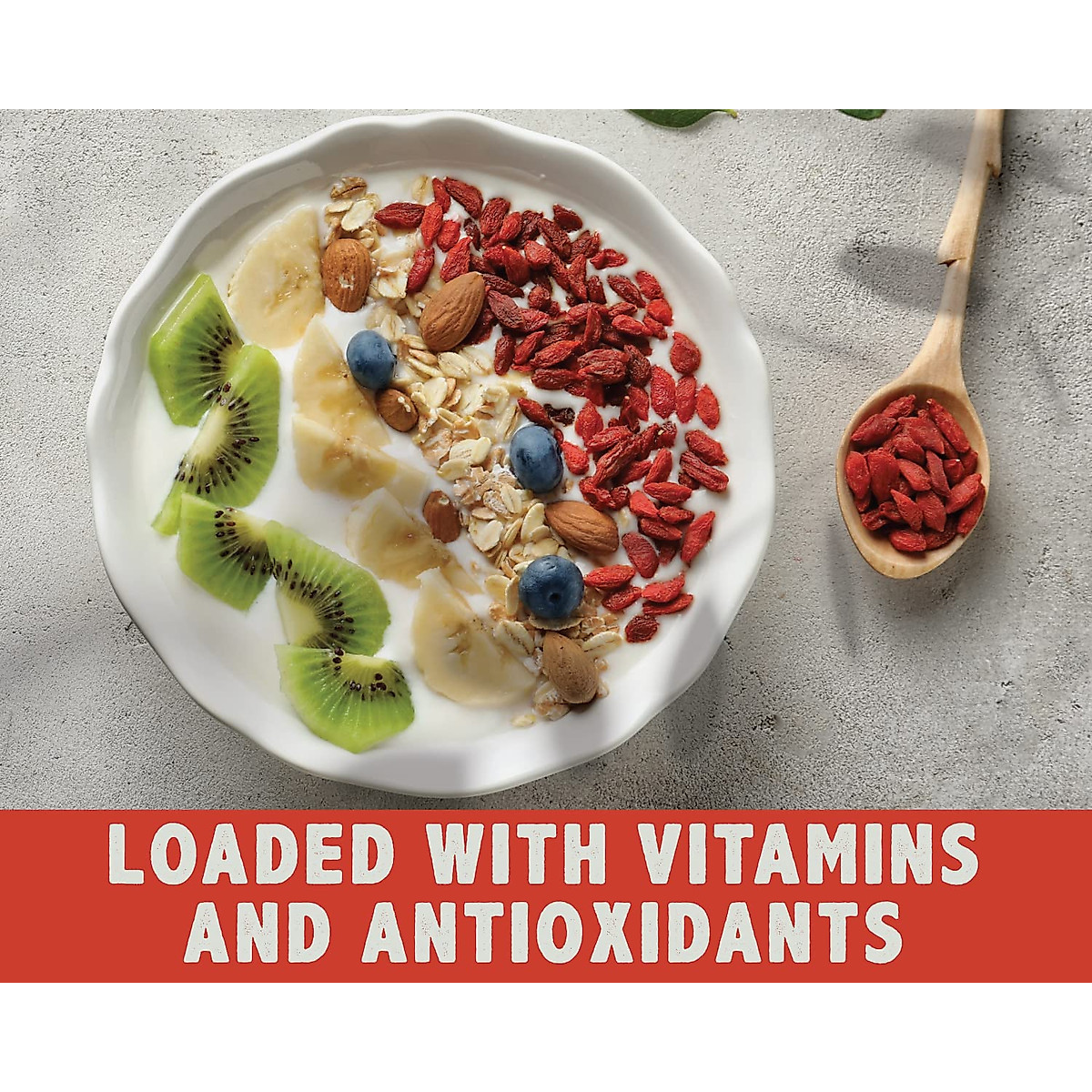 2lbs Organic Raw Dried Goji Berries - USDA Certified, Non GMO, Large Berries with Recipes E-Book - by Nutrient Elements