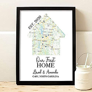 Housewarming Gift | Our First Home Gift | Home Map Print | New Home Owner Gift | Closing Gift | Personalized Home Gift | New Home Owner