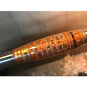 Genuine Orange Circuit Board Ballpoint pen Perfect gift for tech savvy or geek