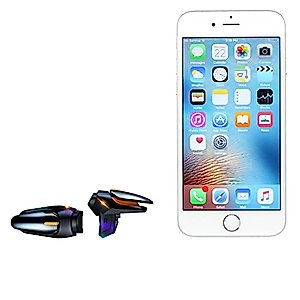 BoxWave Gaming Gear Compatible With iPhone 6s Plus - Touchscreen QuickTrigger Auto, Trigger Buttons Autofire Gaming Mobile FPS - Jet Black