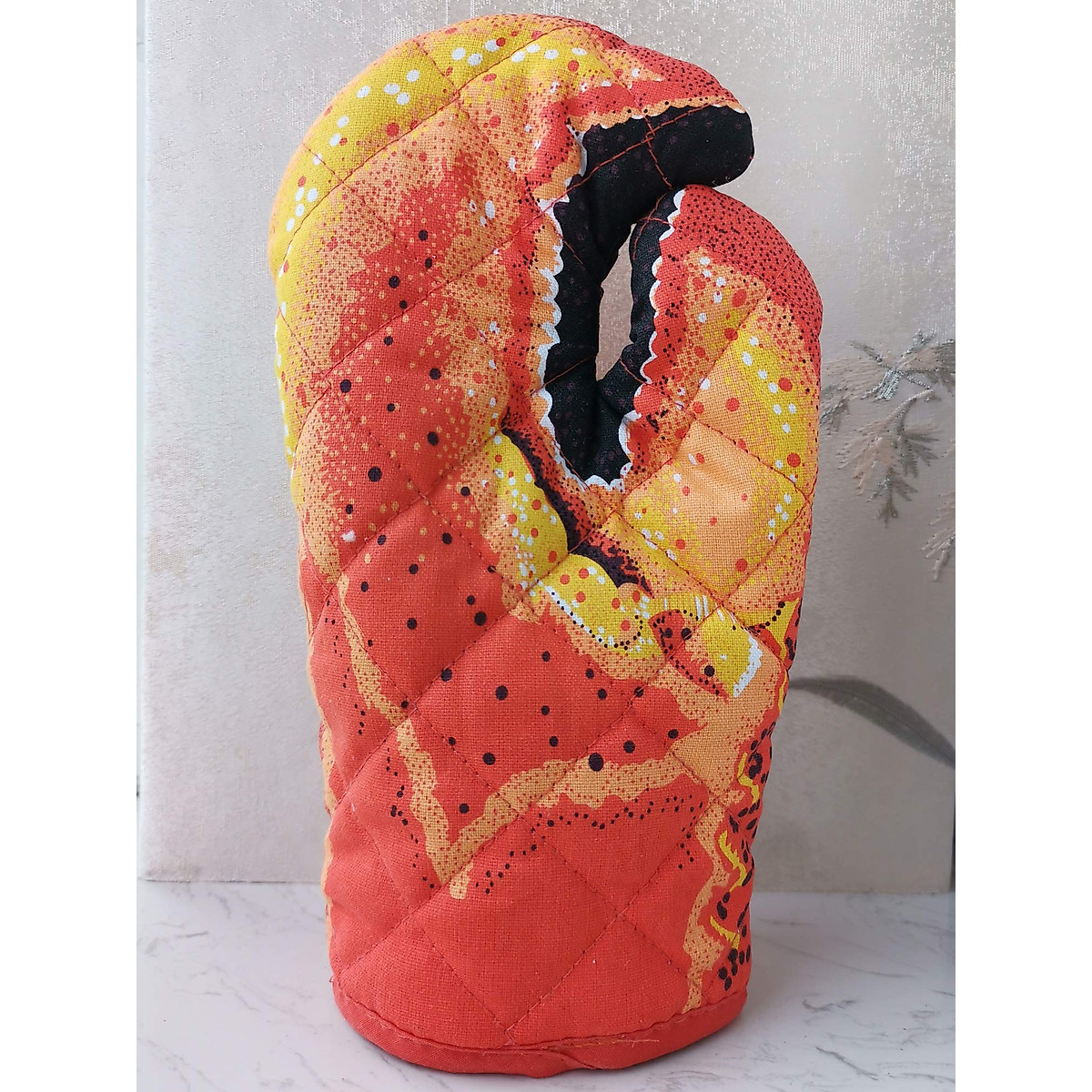 Aitian Lobster Claw Oven Mitts - Heat Resistant BBQ Oven Gloves, Set of 2, Quilted Cotton, Designed for Light Duty Use (Gloves-01)