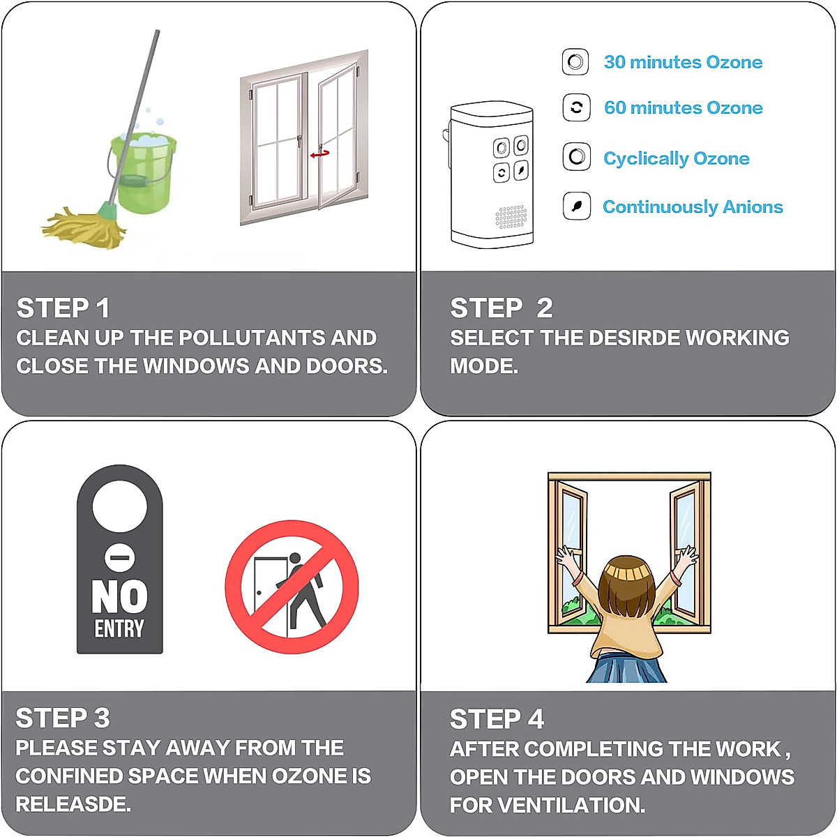 Mini Ozone & Ionic Air Purifier 2 in 1, Plug-in, New Released Promotion