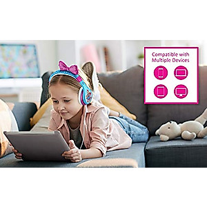 eKids JoJo Siwa Headphones for Kids, Volume Limited Headphones with Parental Controls, Childrens Headphones for School, Home, Travel, Designed for Fans of JoJo Siwa Gifts for Girls