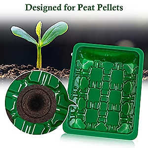 Fohil 10 Pack Seed Starter Tray, Seed Starter Kit with Adjustable Humidity Dome, Base Garden Tray for Seeds Germination Growing Starting 120 Cells